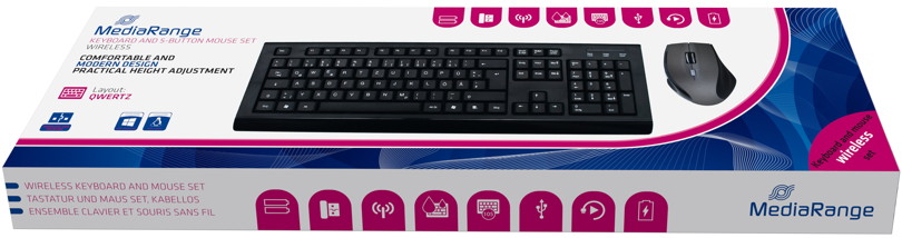 Spielwaren Express - Mediarange Set Maus und Tastatur 5 Button QWERTZ ...
